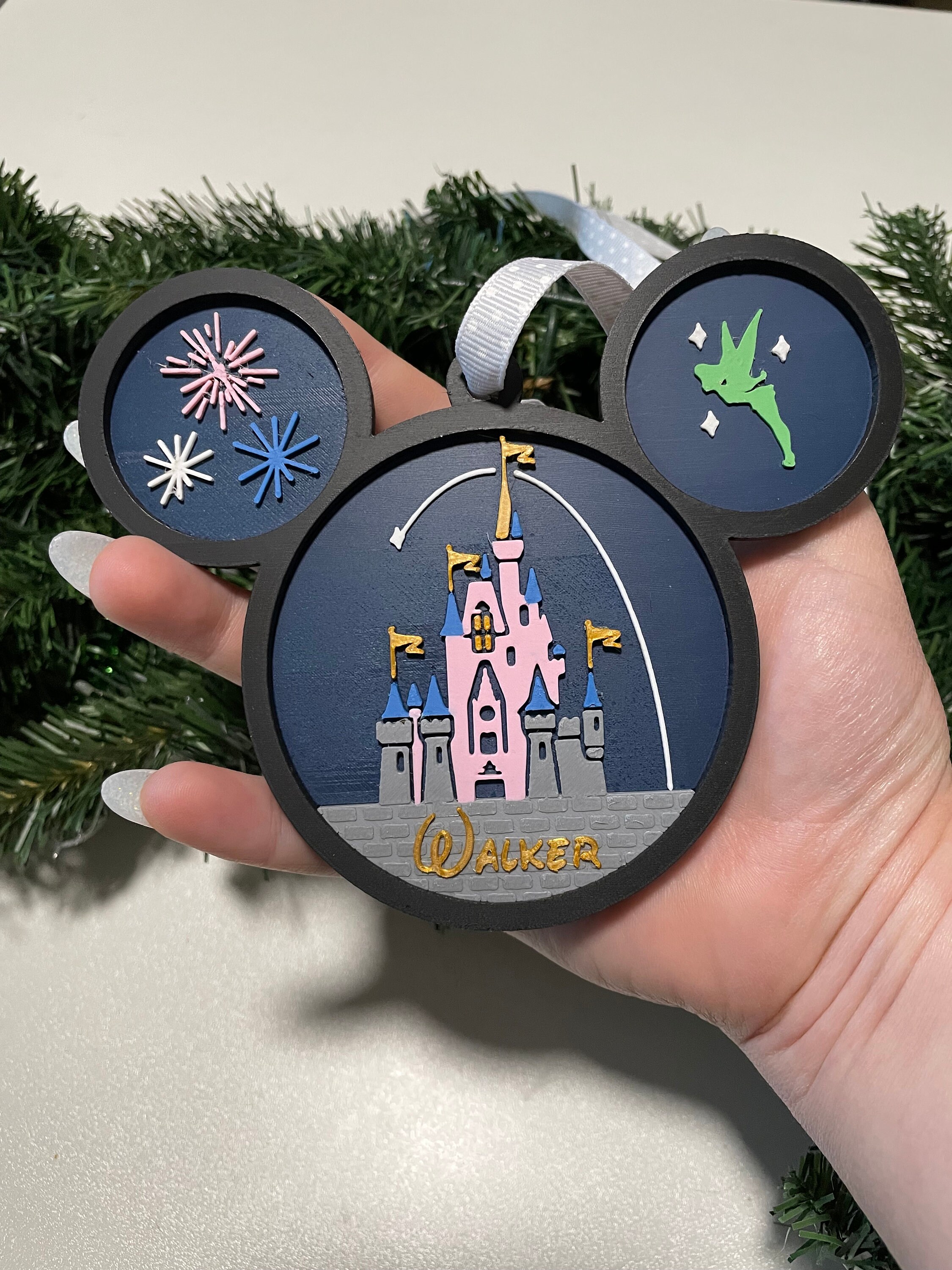 Custom Disney World Magic Kingdom Ornament - Etsy