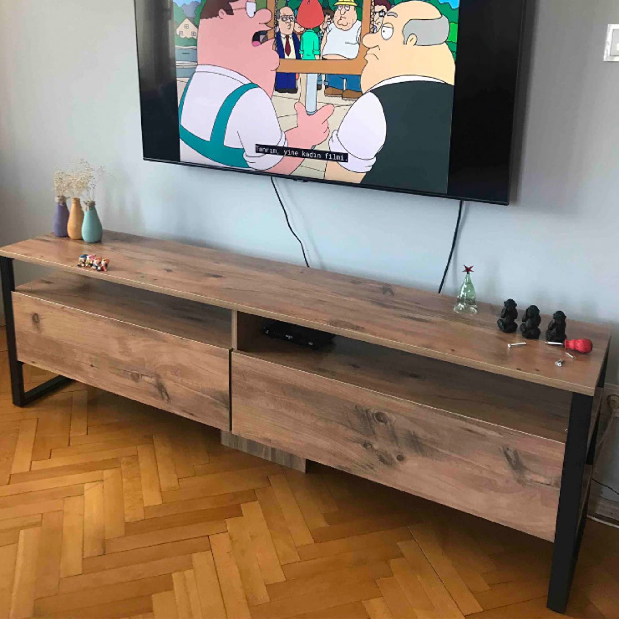 Metal Leg TV Unit, Shelf TV Stand, Wooden 2 Covered TV Stand ...