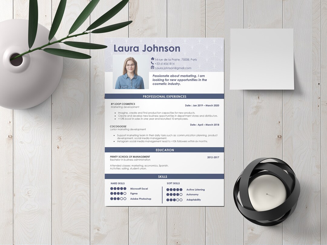 CV Template - A4 à Télécharger - Etsy