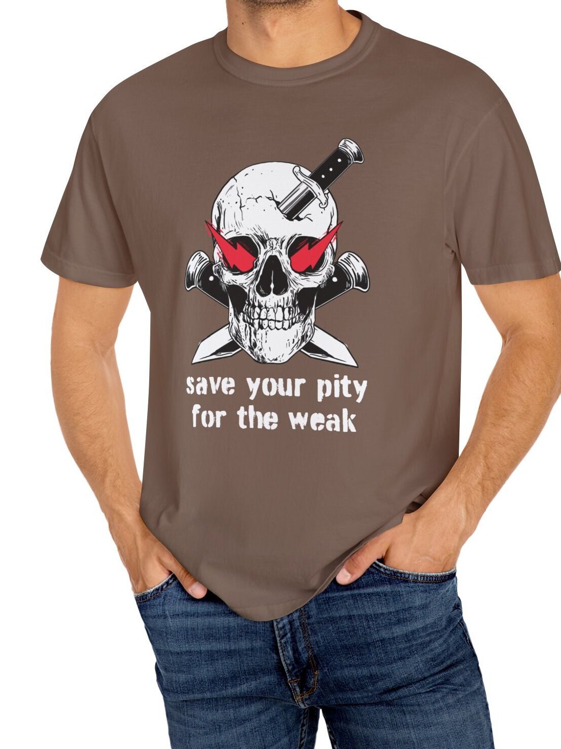 Save Your Pity for the Weak T-shirt, Heavy Weight Tee, Skull & Dagger ... Save Your Pity for the Weak T-shirt, Heavy Weight Tee, Skull & Dagger ...