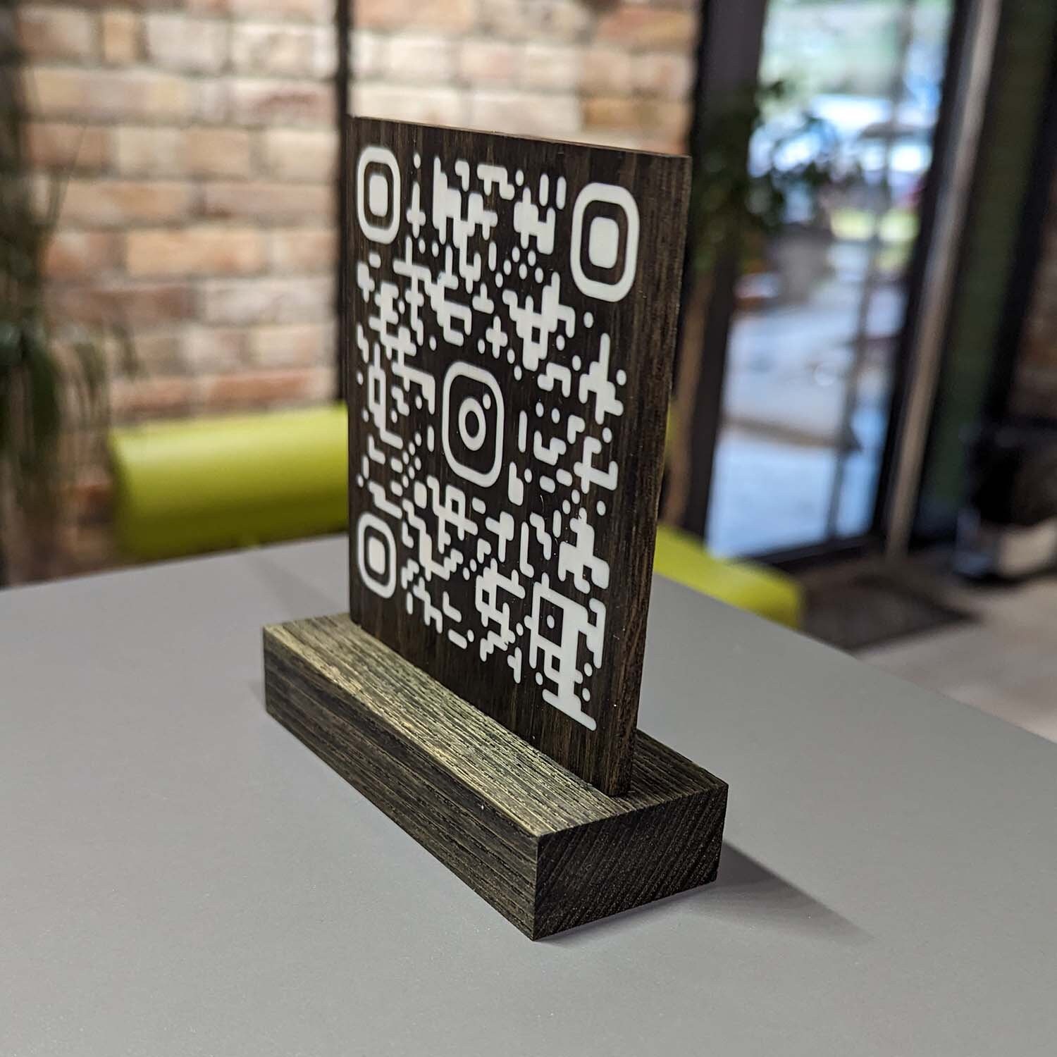 Personalized Wooden Sign QR Codes. Custom QR Code With Logo - Etsy