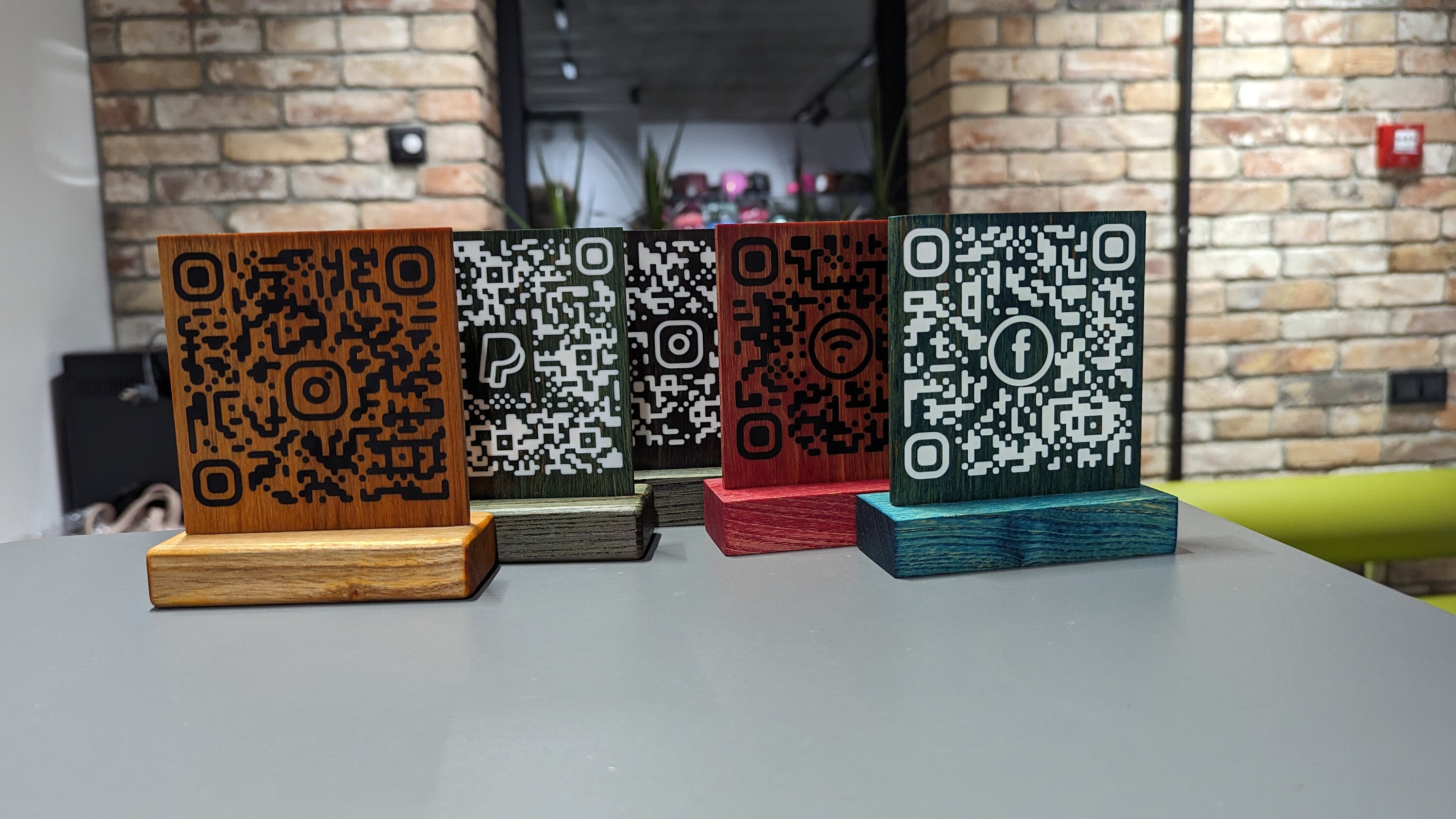 Personalized Double Sided Wooden Sign QR Codes. Custom QR Code With ...