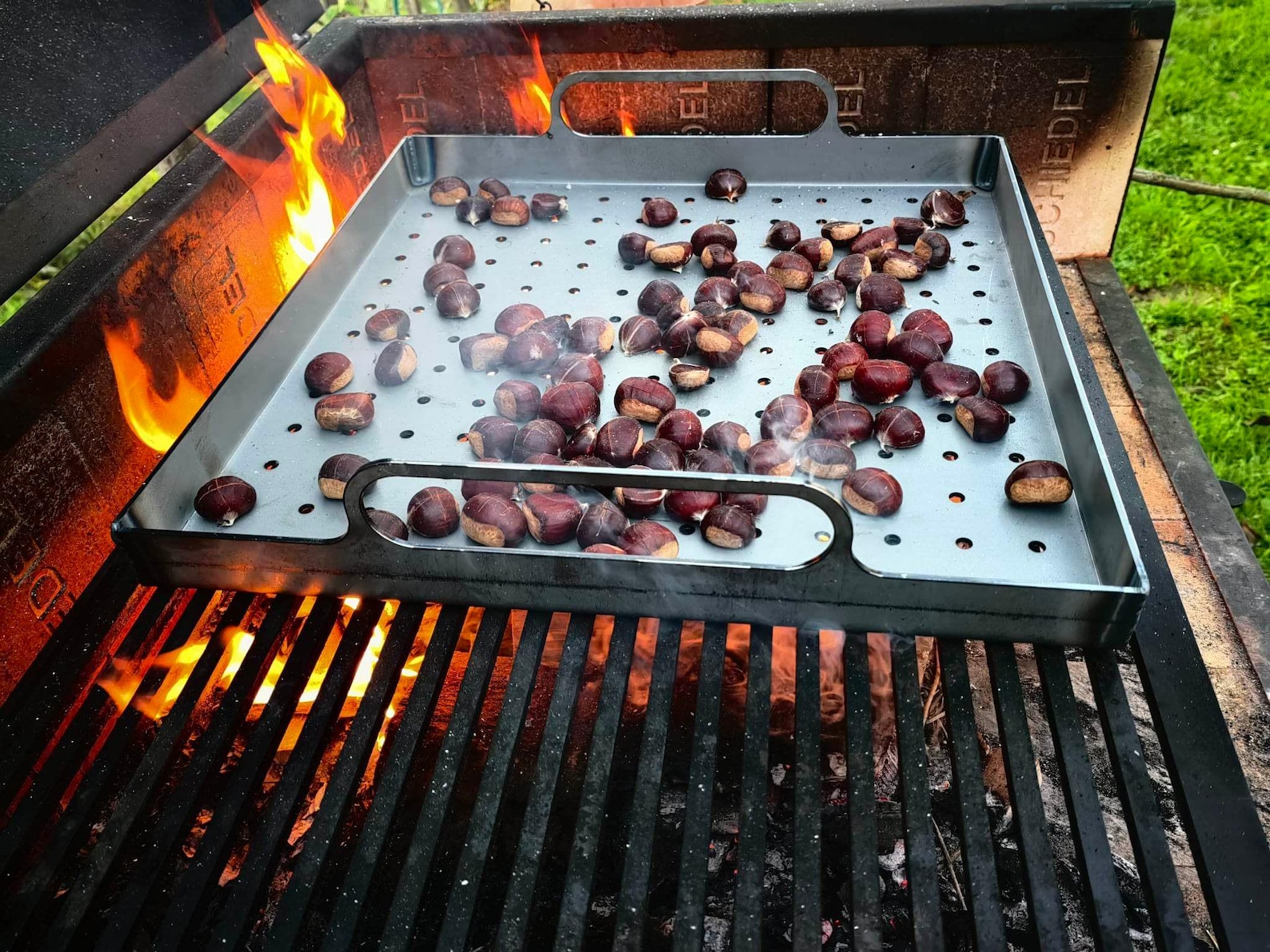 Chestnut Roasting Pan Camping Outdoor 44x44cm - Etsy