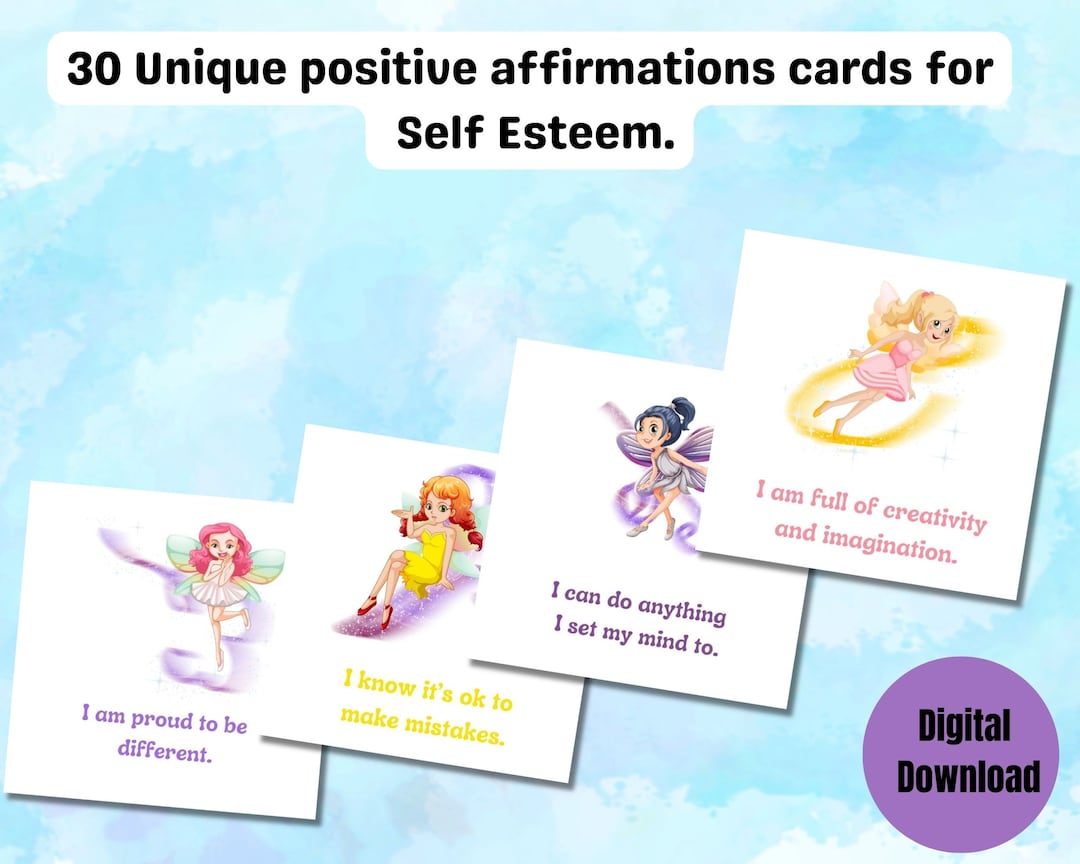 Printable Positive Affirmations Cards for Children Daily - Etsy