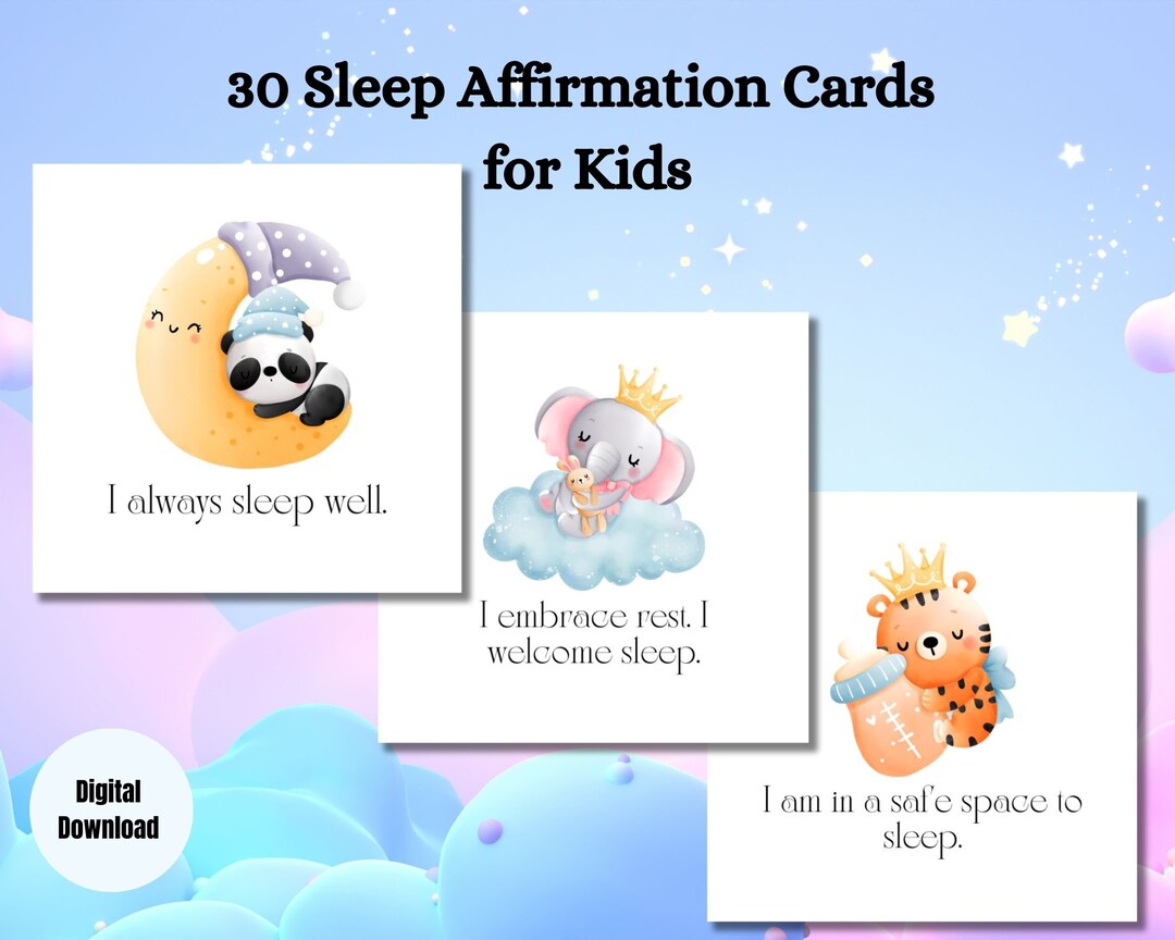 Printable Positive Affirmation Before Sleep for Kids Bedtime - Etsy