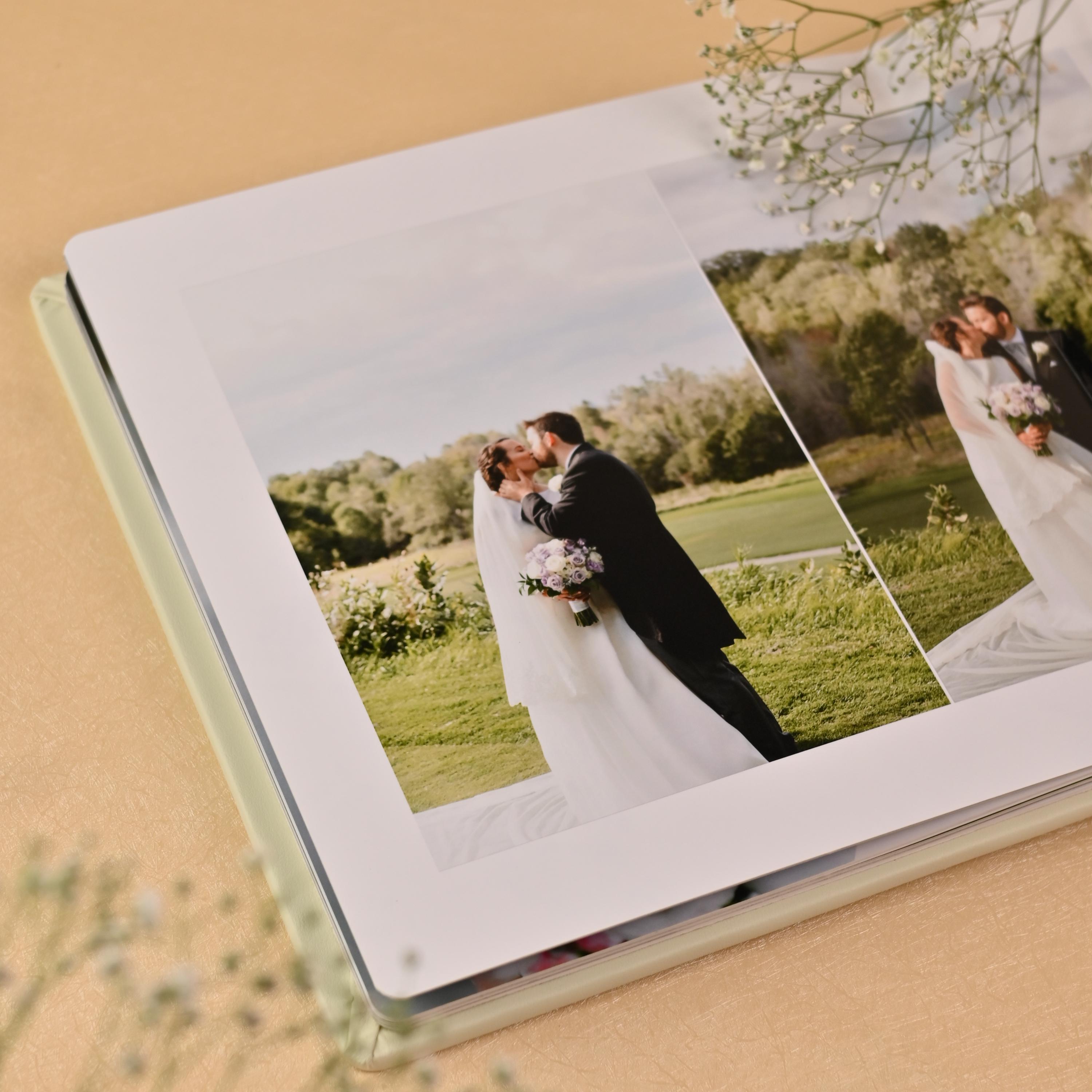 Premium Wedding Acrylic Glass Albums | Personalized Flush Mount Photo ...