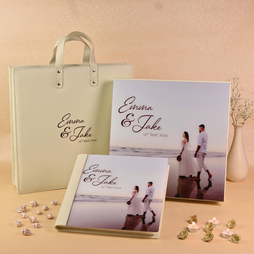 Stylish Wedding Photo Album | Acrylic Glass Cover Album | Lay Flat ...