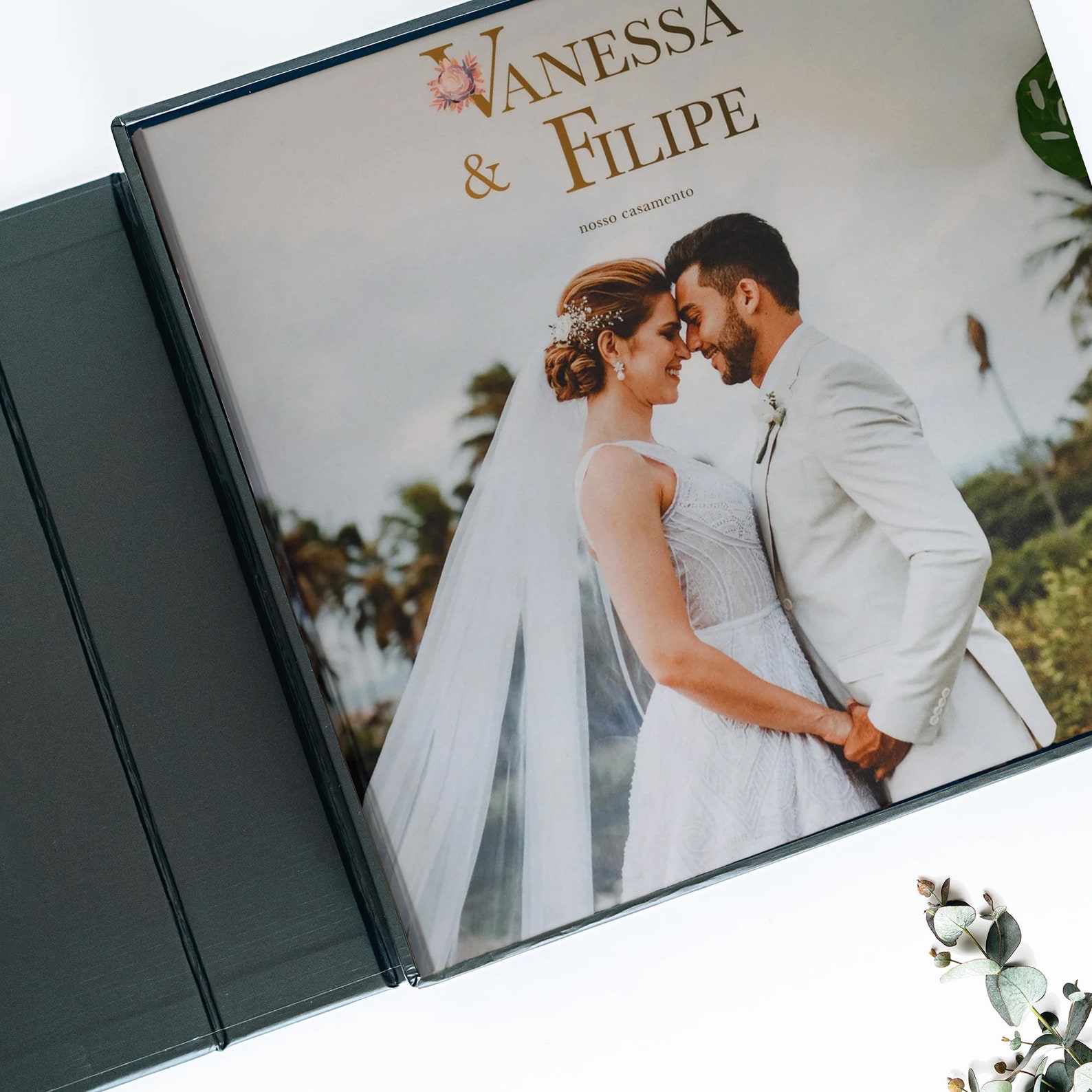 Premium Hardcover Wedding Photo Album With Keepsake Box, High-quality ...