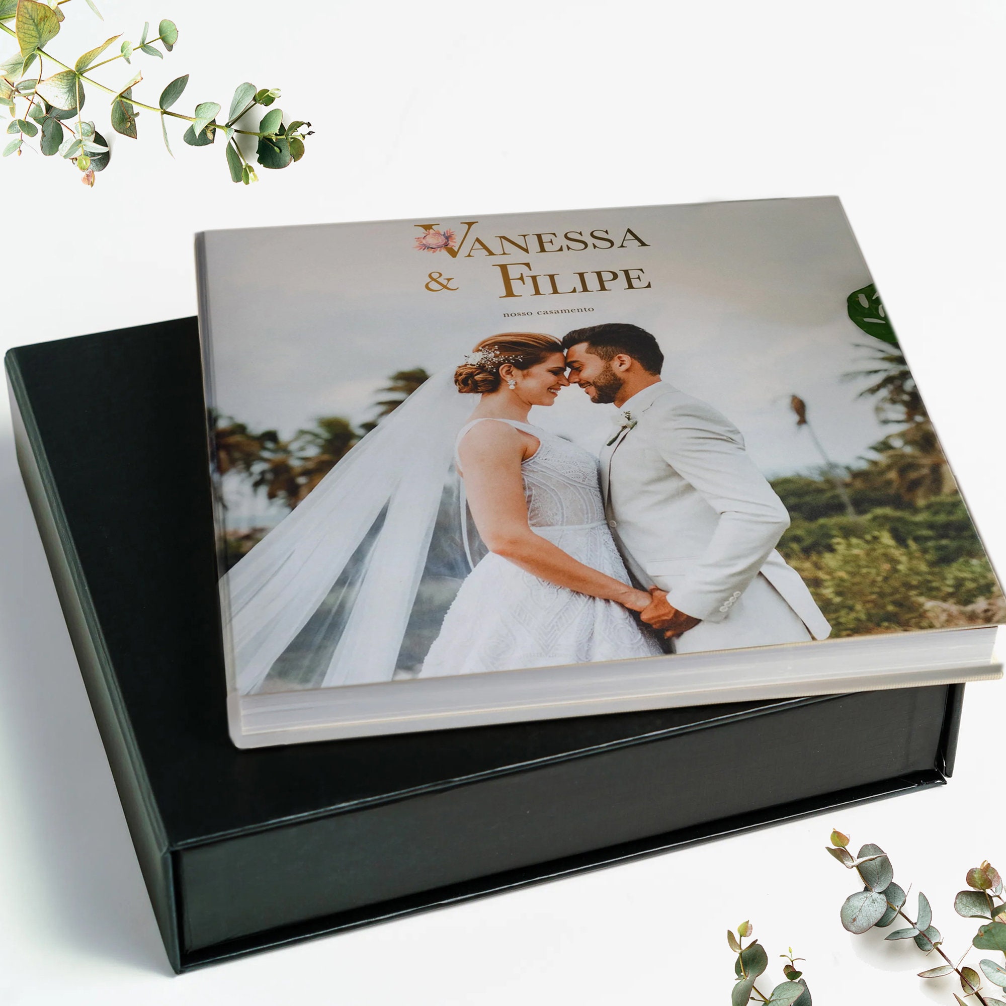 Premium Hardcover Wedding Photo Album With Keepsake Box, High-quality ...