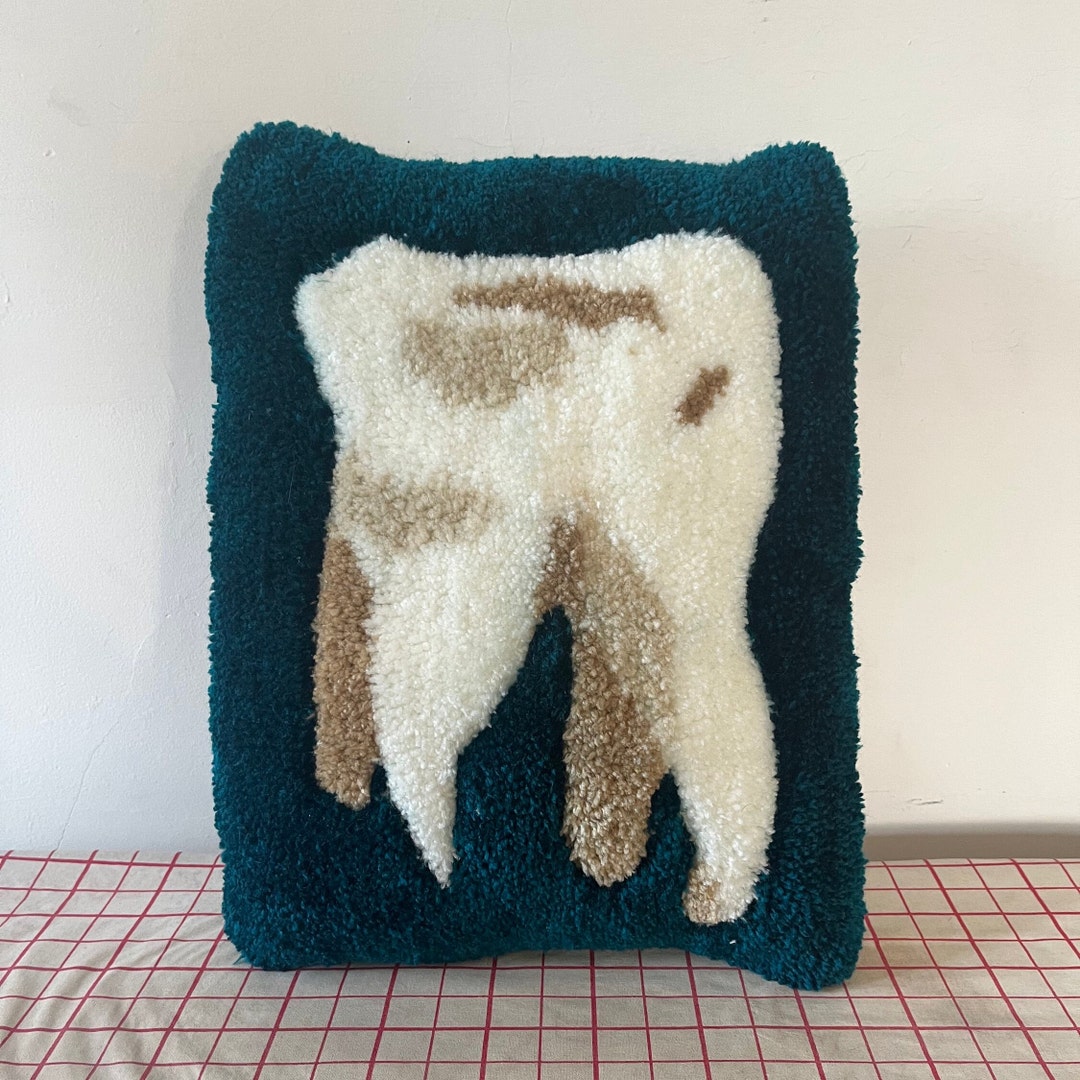 Hand-tufted Tooth Pillow - Etsy