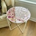 Epoxy Resin Floral Side Table. Preserved Epoxy Flowers, Tray Table ...