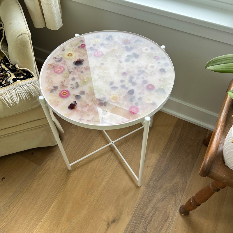 Rose Resin Table - Etsy