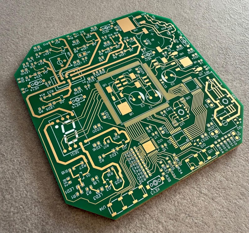 PCB Circuit Board Coasters – Geeky Tech Drink Coasters, Nerdy Gift for ...