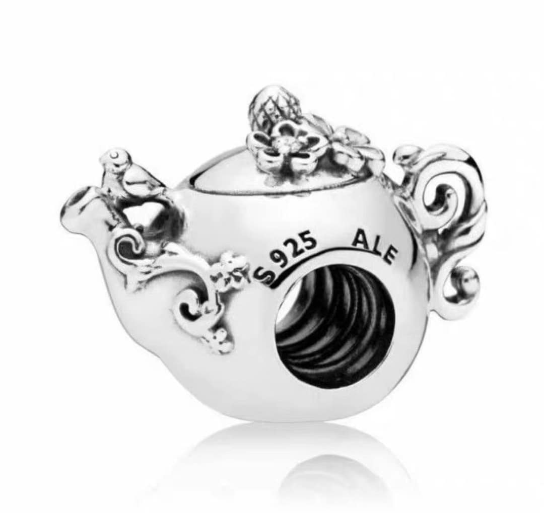 Authentic Pandora Silver Handmade Charm Carved Teapot - Etsy