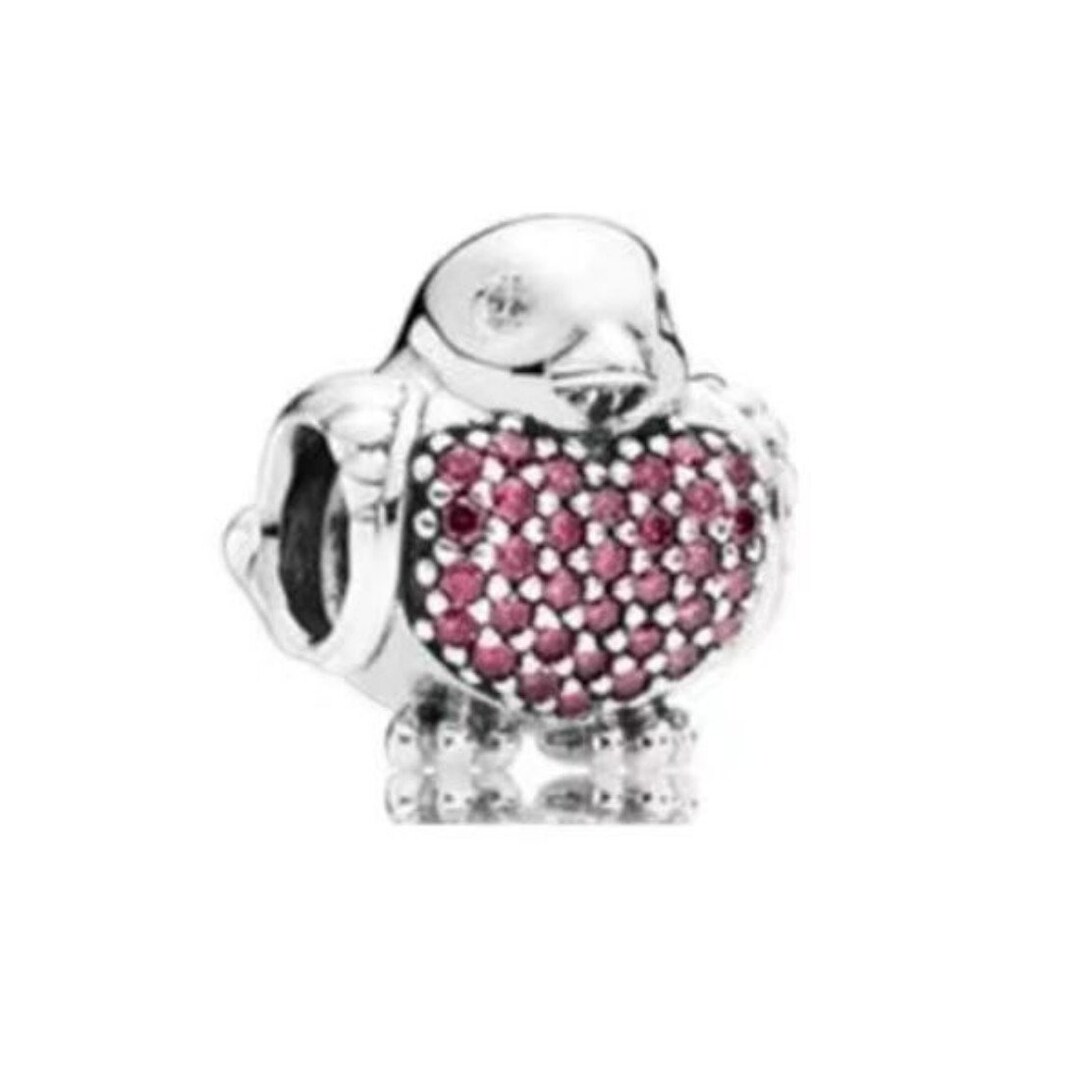 Authentic Pandora Silver Handmade Charm A Bird Studded With - Etsy