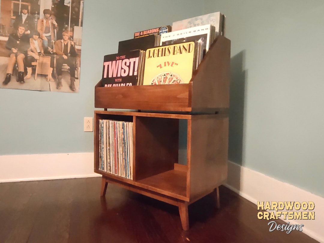 Mid Century Modern Record Storage, 6 Record Flip Bins, Vinyl Record ...