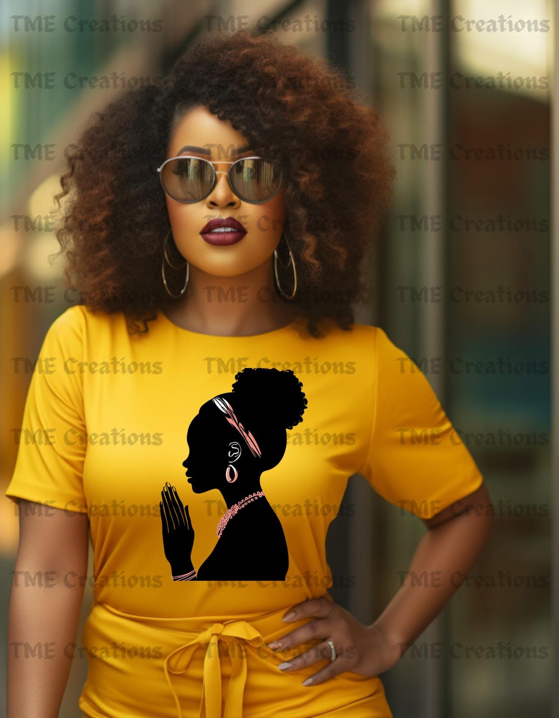 Black Woman Worship Clipart, Black Women Praying PNG Designs, Afro Painted Woman SVG, Craft ...