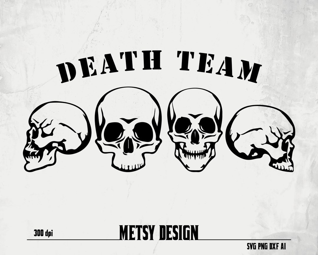 Death Team Skeleton Design Svg, Team Skeleton Digital Png, Death ...