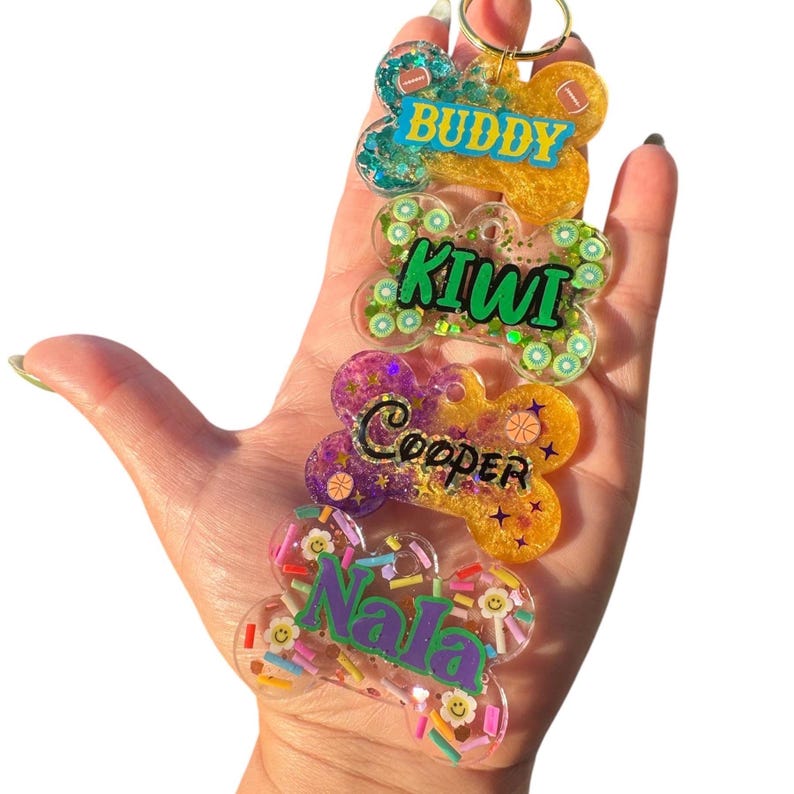 Custom Resin Dog Tag, Resin Dog Tag Personalized, Resin Cat Tag, Pet ID ...
