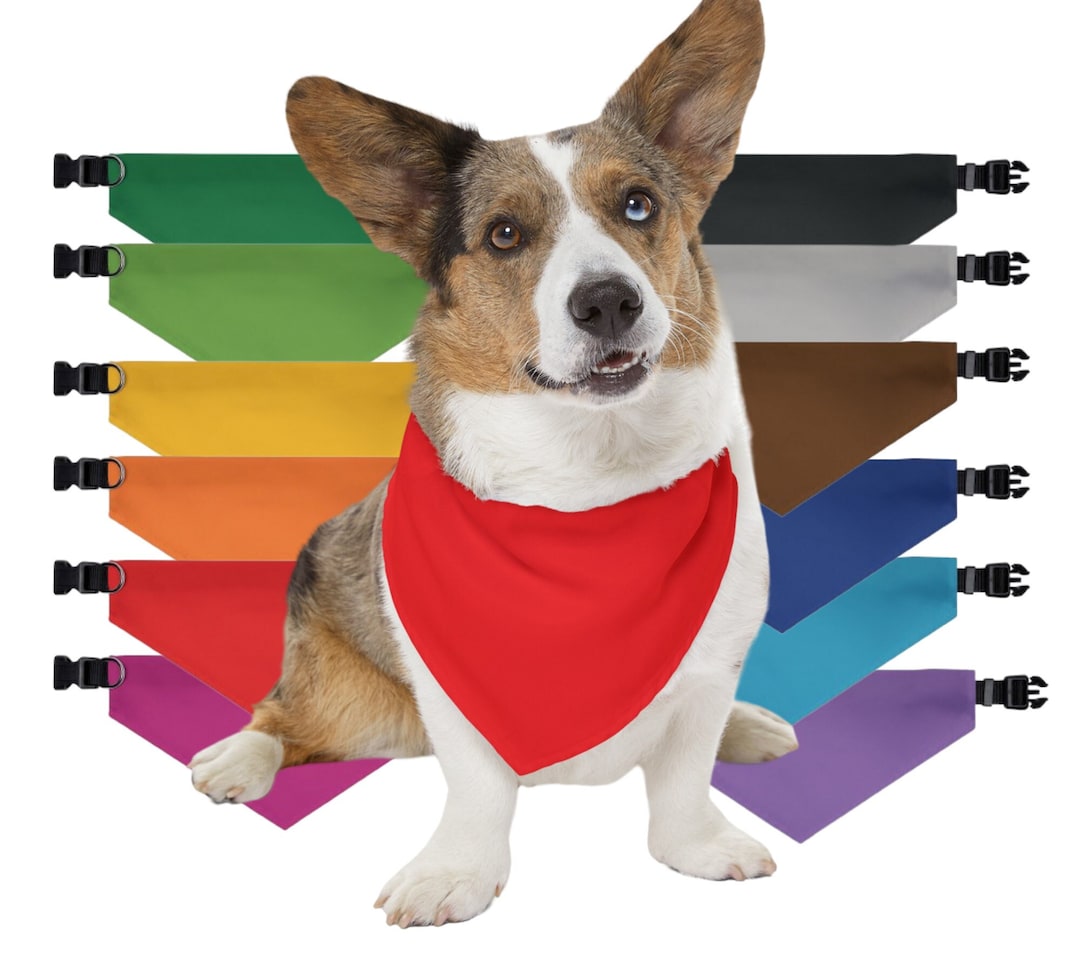 Blank Over Collar Bandana, Wholesale Plain Dog Bandanas, Bulk Solid ...