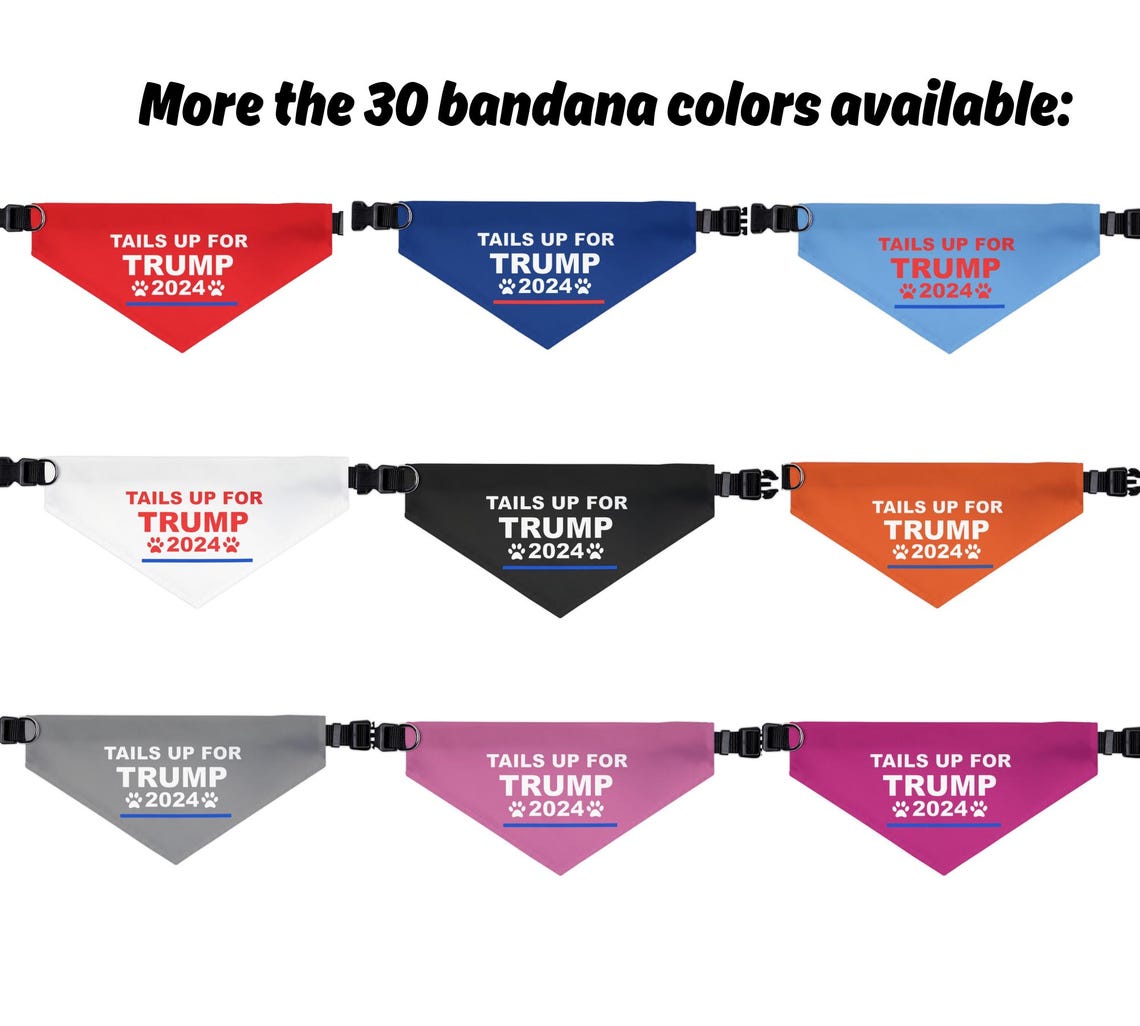 Trump 2024 Dog Bandana, MAGA Pet Bandana, Over Collar, Pro Trump ...