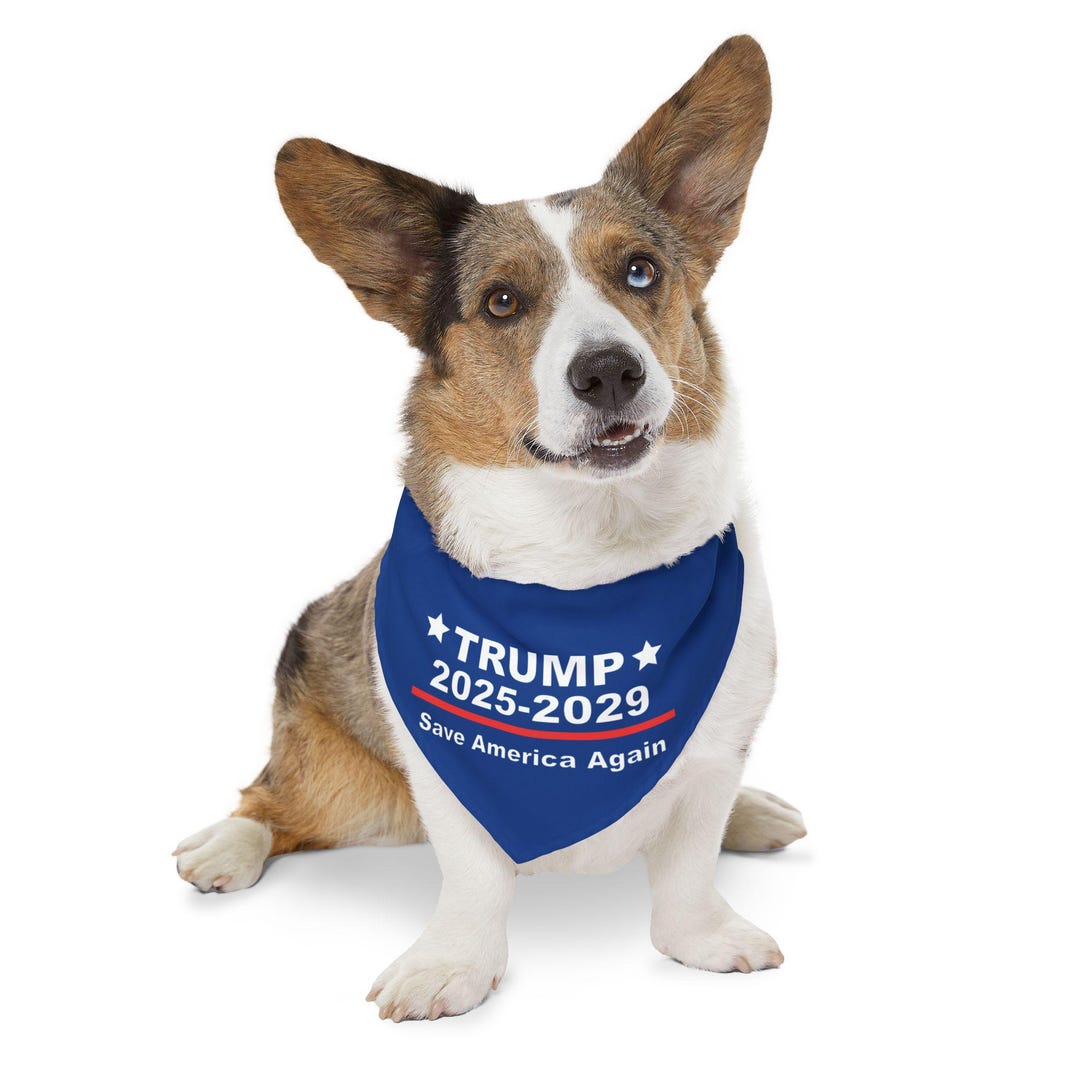Trump Dog Bandana – MAGA Pet Bandana, Over the Collar Dogs for Trump ...