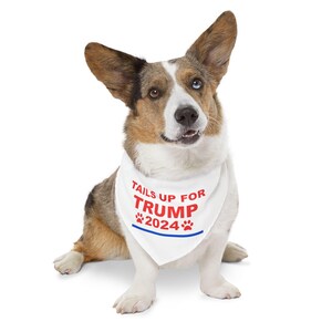 Trump 2024 Dog Bandana, MAGA Pet Bandana, Over Collar, Pro Trump ...