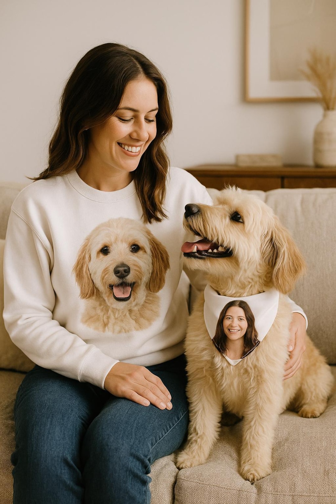 Matching Dog and Owner Set, Custom Matching Pet Owner, Personalized Mom ...