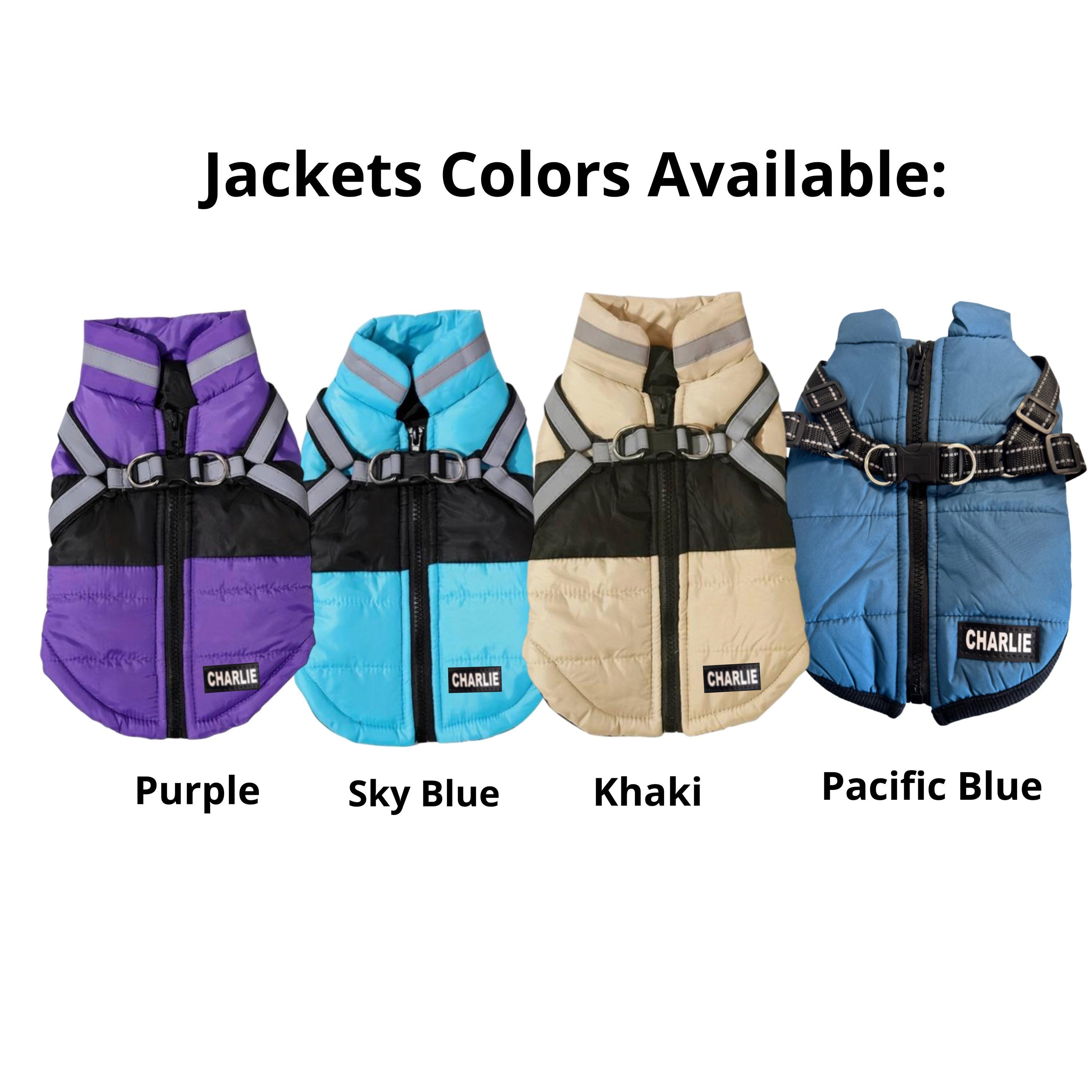 Custom Dog Jacket With Harness, Waterproof Dog Coat, Warm Winter Dog ...