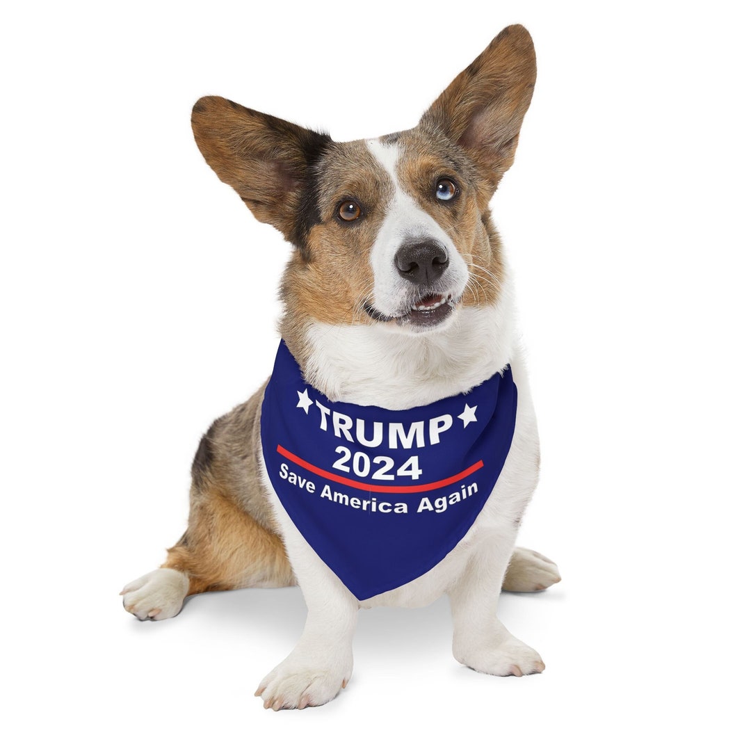 Trump 2024 Dog Bandana, MAGA Pet Bandana, Over Collar, Pro Trump ...