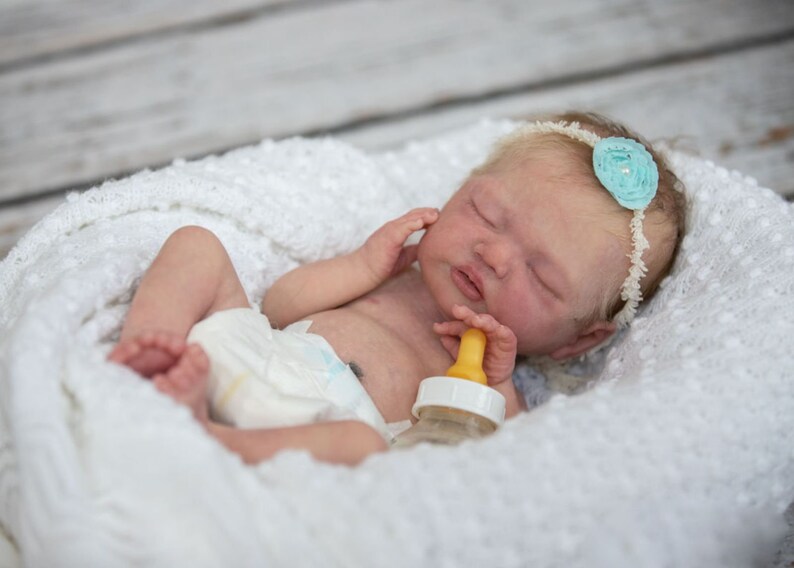 16 Inches Amelia 6 Lbs Reborn Baby Doll Full Sili.cone Lifelike Newborn ...
