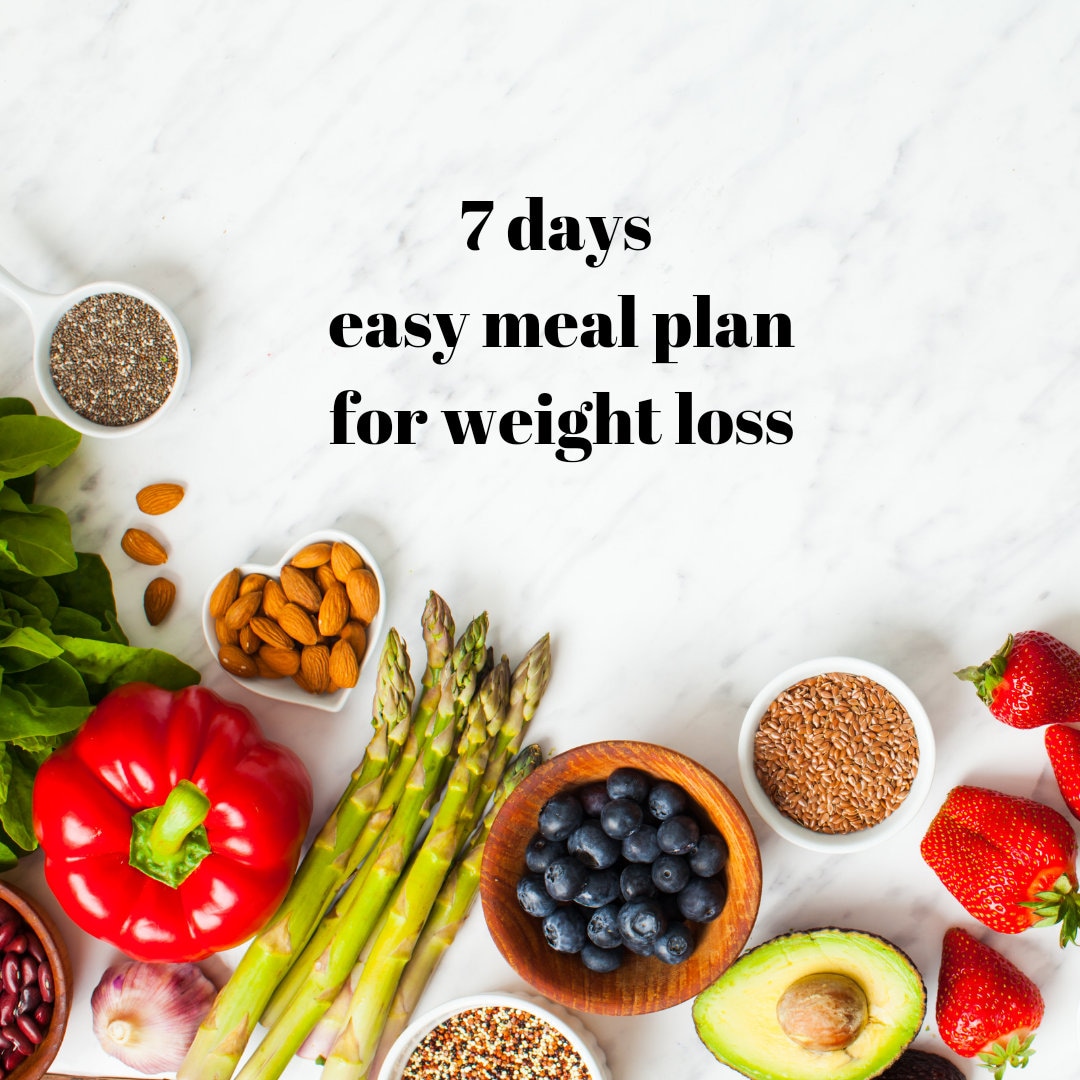 Printable 7days Meal Menu/plan for Weight Loss - Etsy