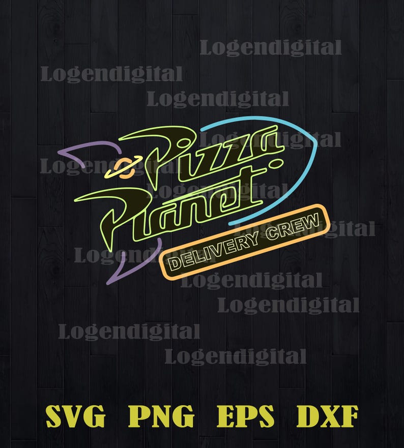 Pizza Planet Neon Toy Story Svg, Pizza Planet Neon Style Svg, Toy Story ...