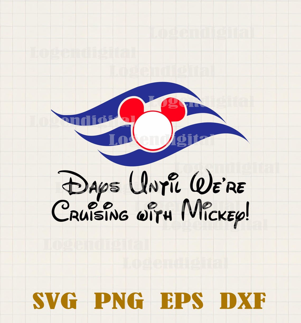 Disney Cruise Countdown SVG, Mickey Head Vacation Svg, Family Trip ...