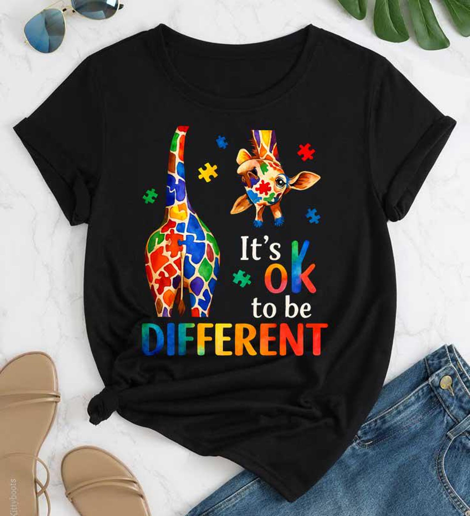 It's Ok to Be Different Giraffe PNG, Giraffe Autism Funny PNG, Autism ...