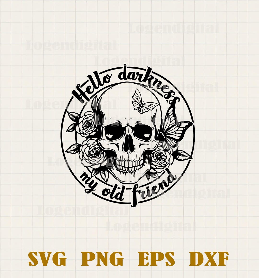 Hello Darkness My Old Friend Skeleton SVG, Skeleton Funny Svg Skull ...