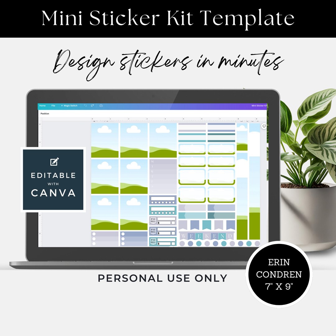 CANVA Mini Sticker Kit Template Canva Editable Template With - Etsy