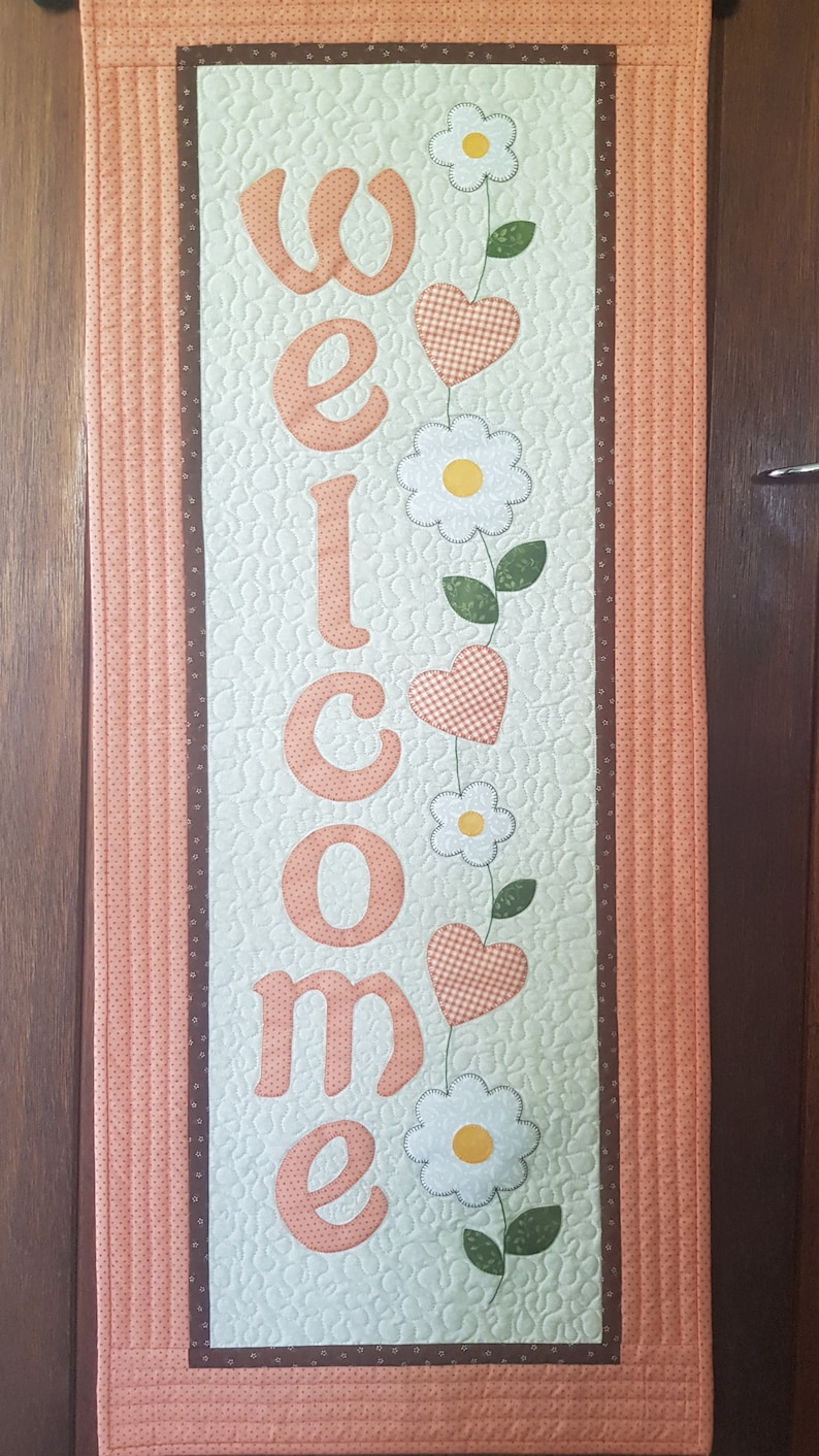 Welcome. Appliqued, Quilted Wall Hanging.(digital Pattern) - Etsy