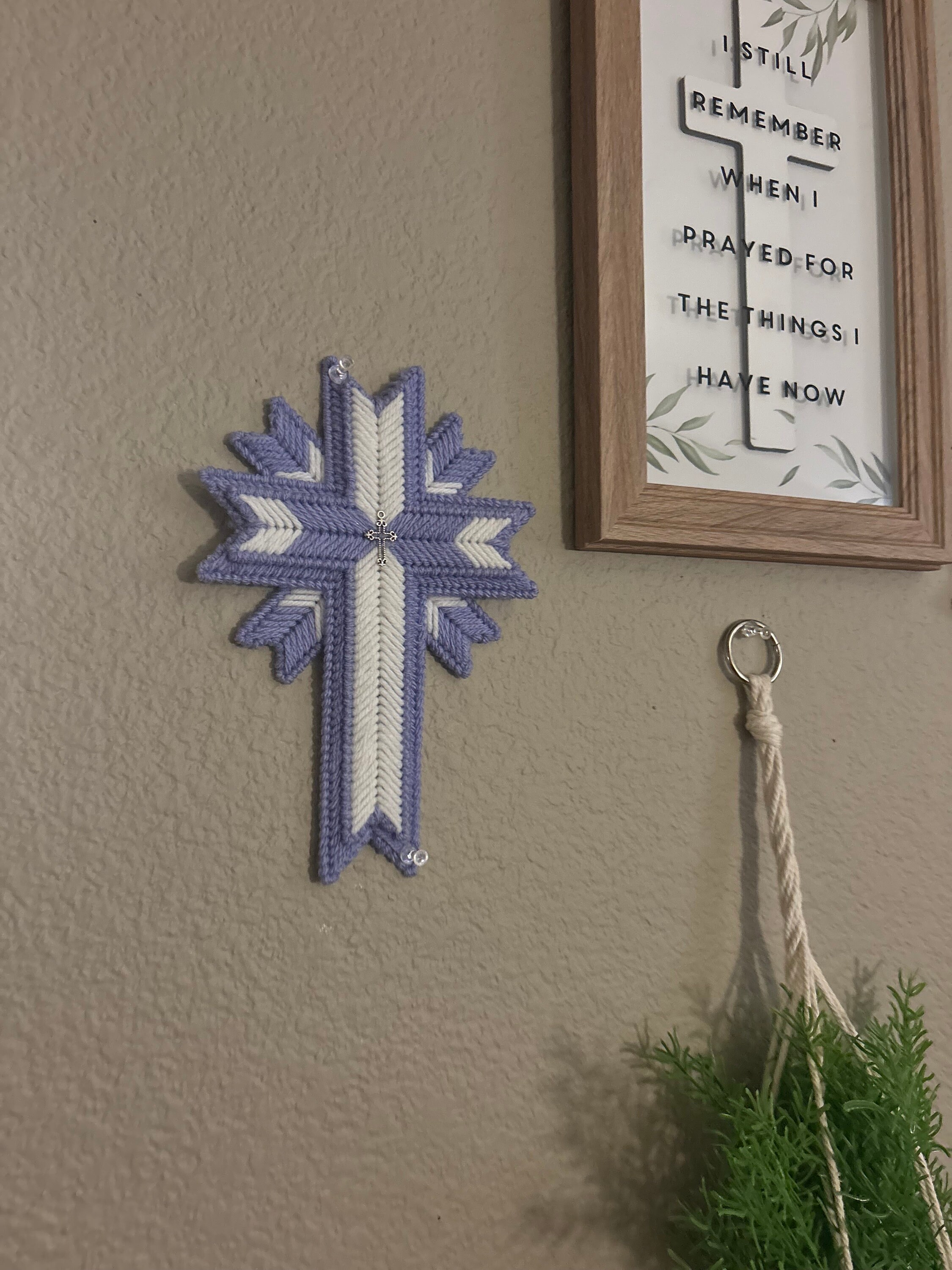 Handmade Plastic Canvas Wall Cross - Etsy