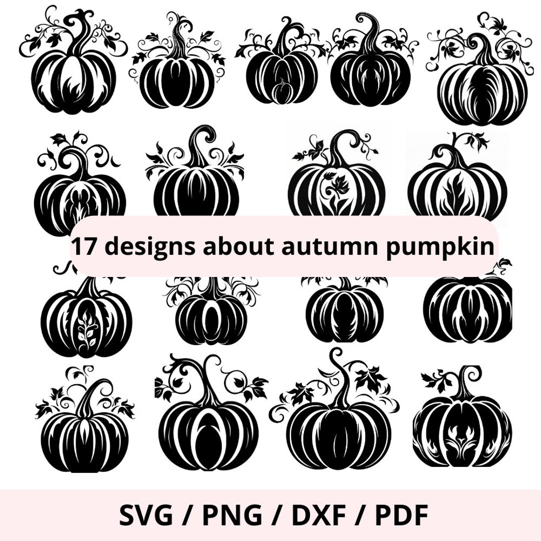 Autumn Pumpkin SVG, Fall Cut File, Pumpkin Clipart, Autumn Decoration ...