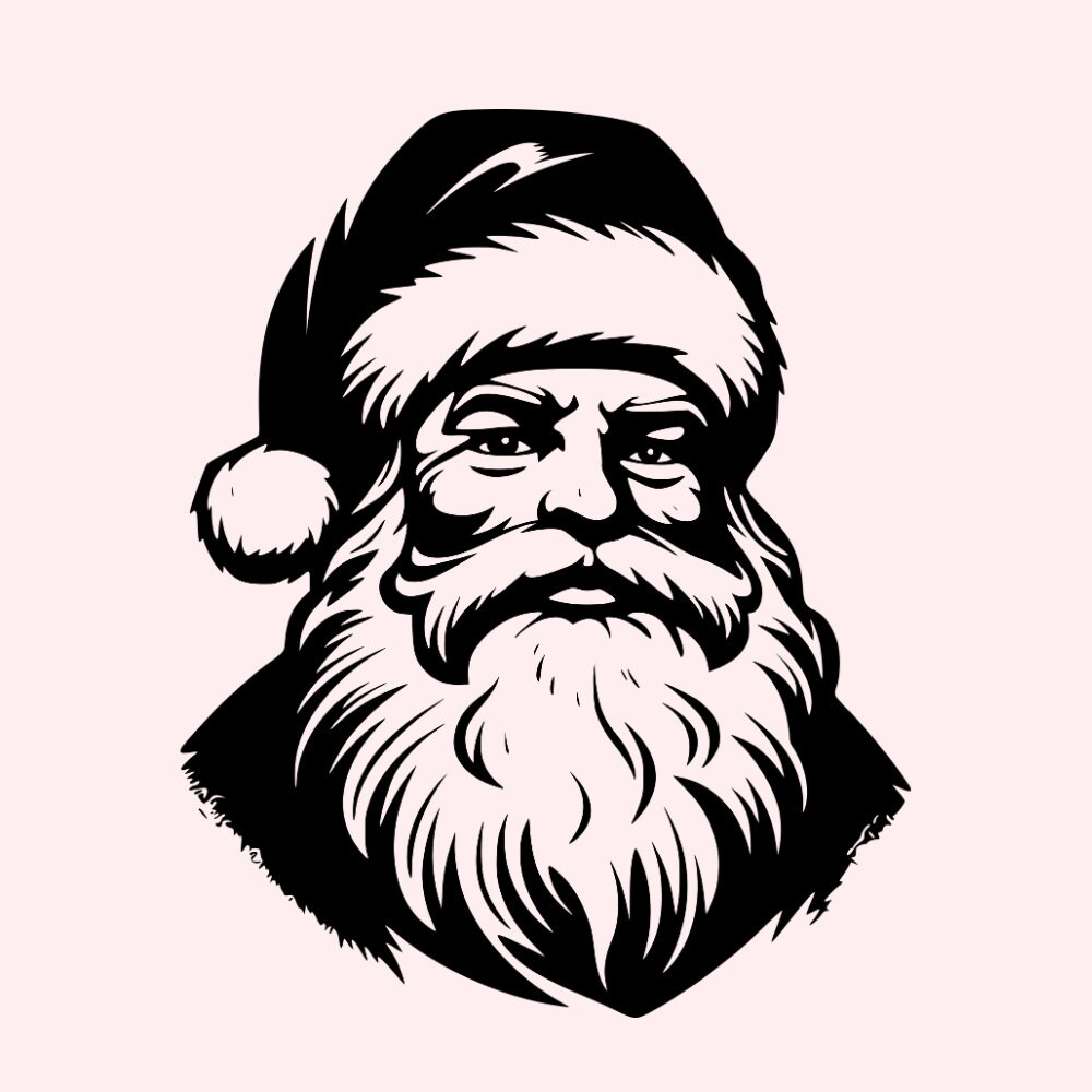 Santa Claus Silhouette Clip Art SVG Santa Klaus Cutting File - Etsy