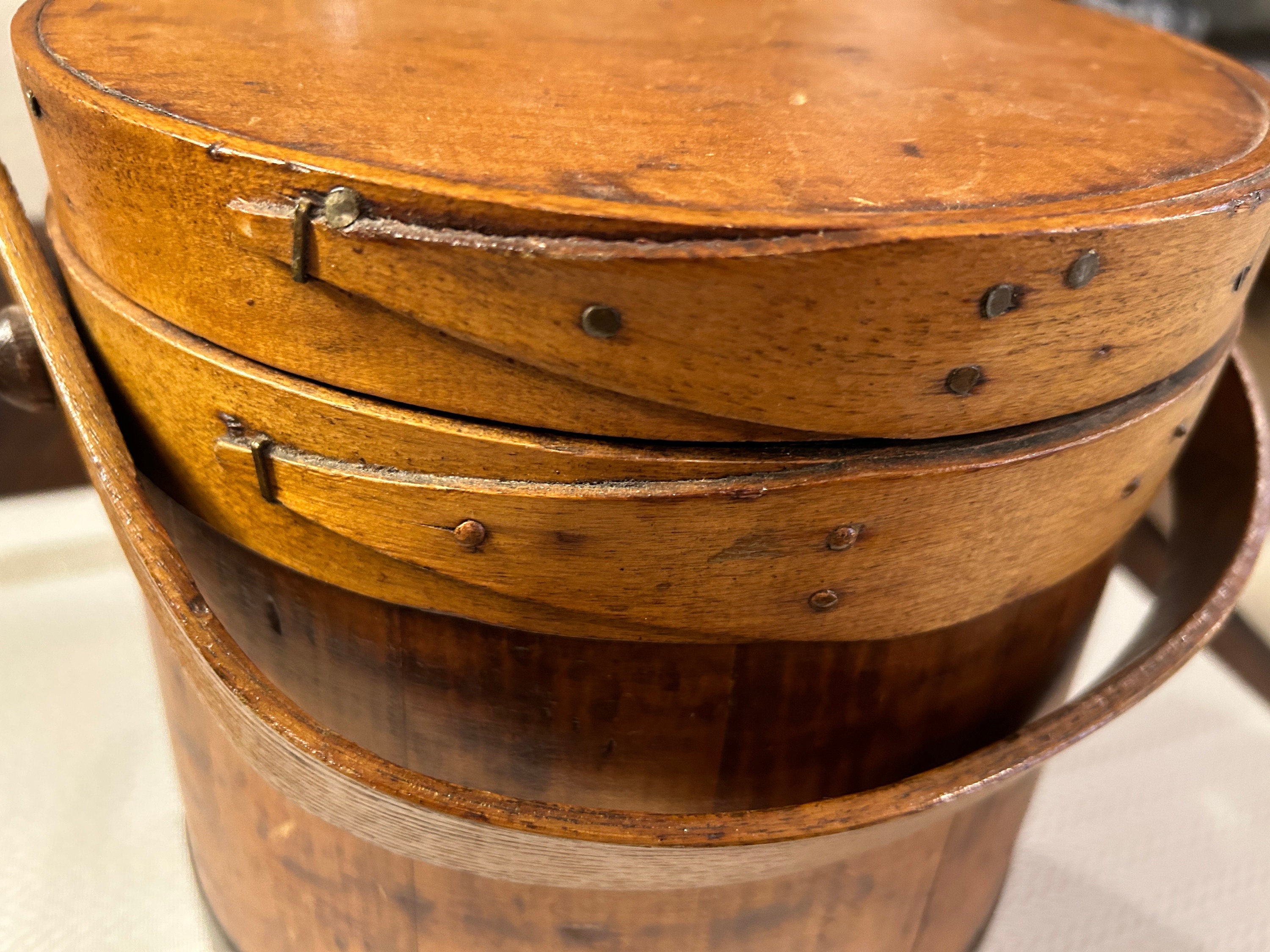 10” Early FIRKIN Colonial ANTIQUE Americana Naive Primitive Sugar ...