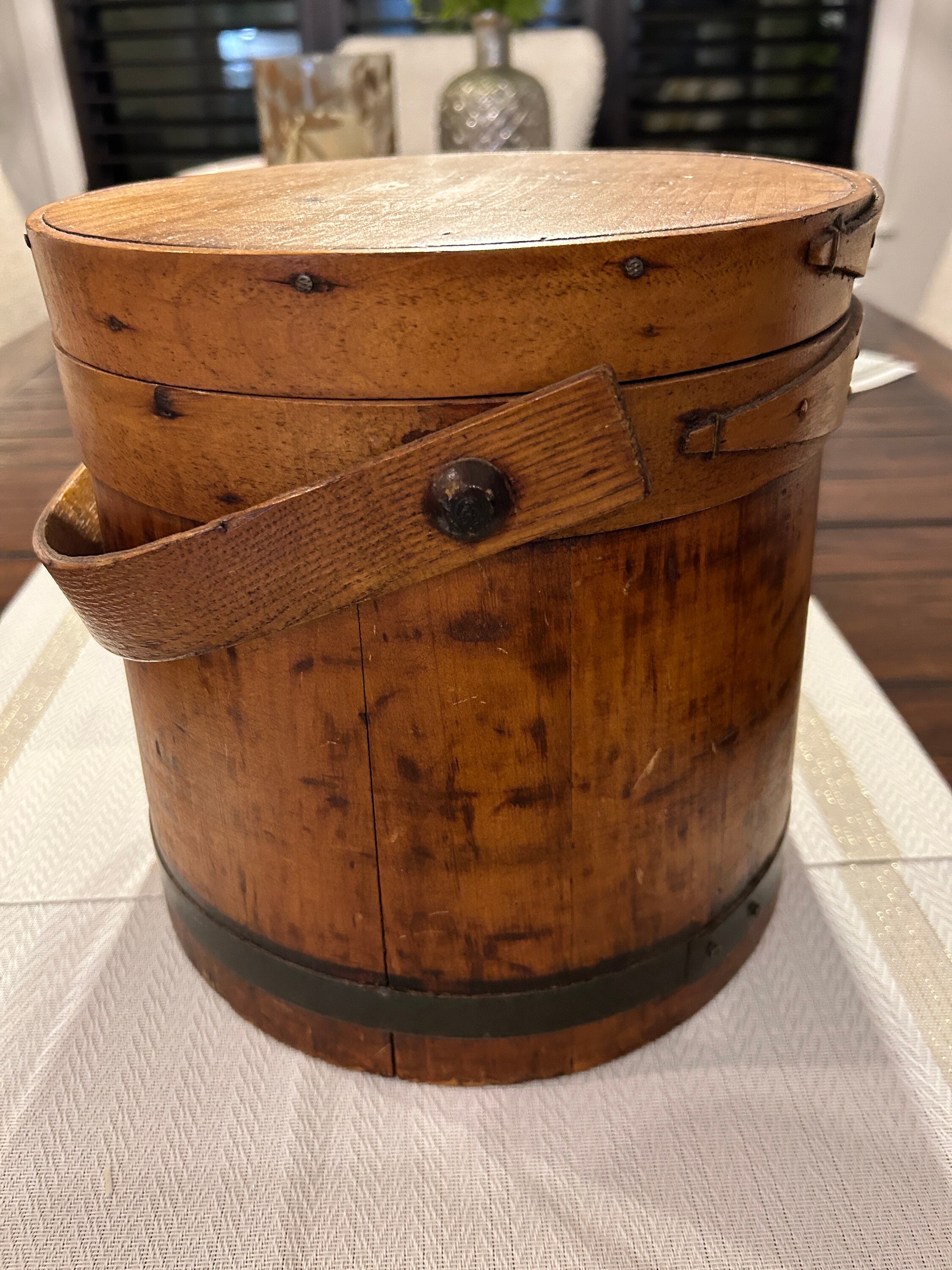 10” Early FIRKIN Colonial ANTIQUE Americana Naive Primitive Sugar ...