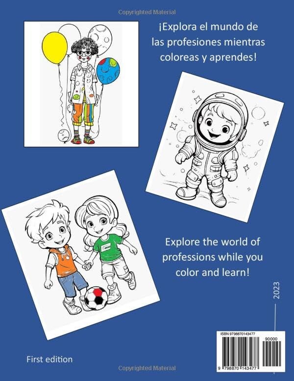 Bilingual Professions Coloring Book for Kids & Toddlers.: Explore ...