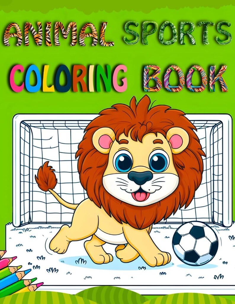 Animal Sports Coloring Book for Kids Motivational Phrases in Two ...