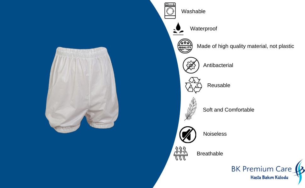 Bkpremiumcare Reusable Adult Diaper - Waterproof, Breathable, Leak ...