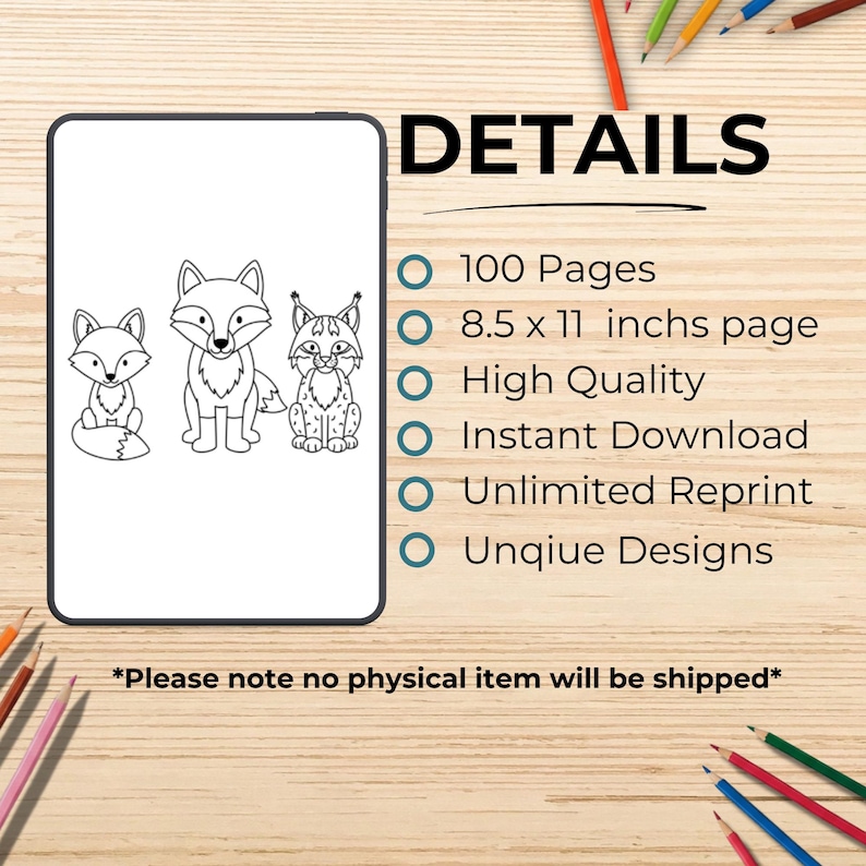 Wildlife & Forest Mega Coloring Bundle, 100+ Animal Pages of Foxes ...