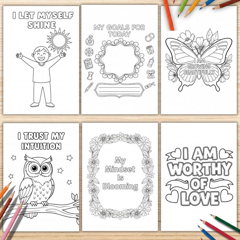 Calm Seasons Affirmation Coloring Mega Bundle, 200+ Positive Quote ...