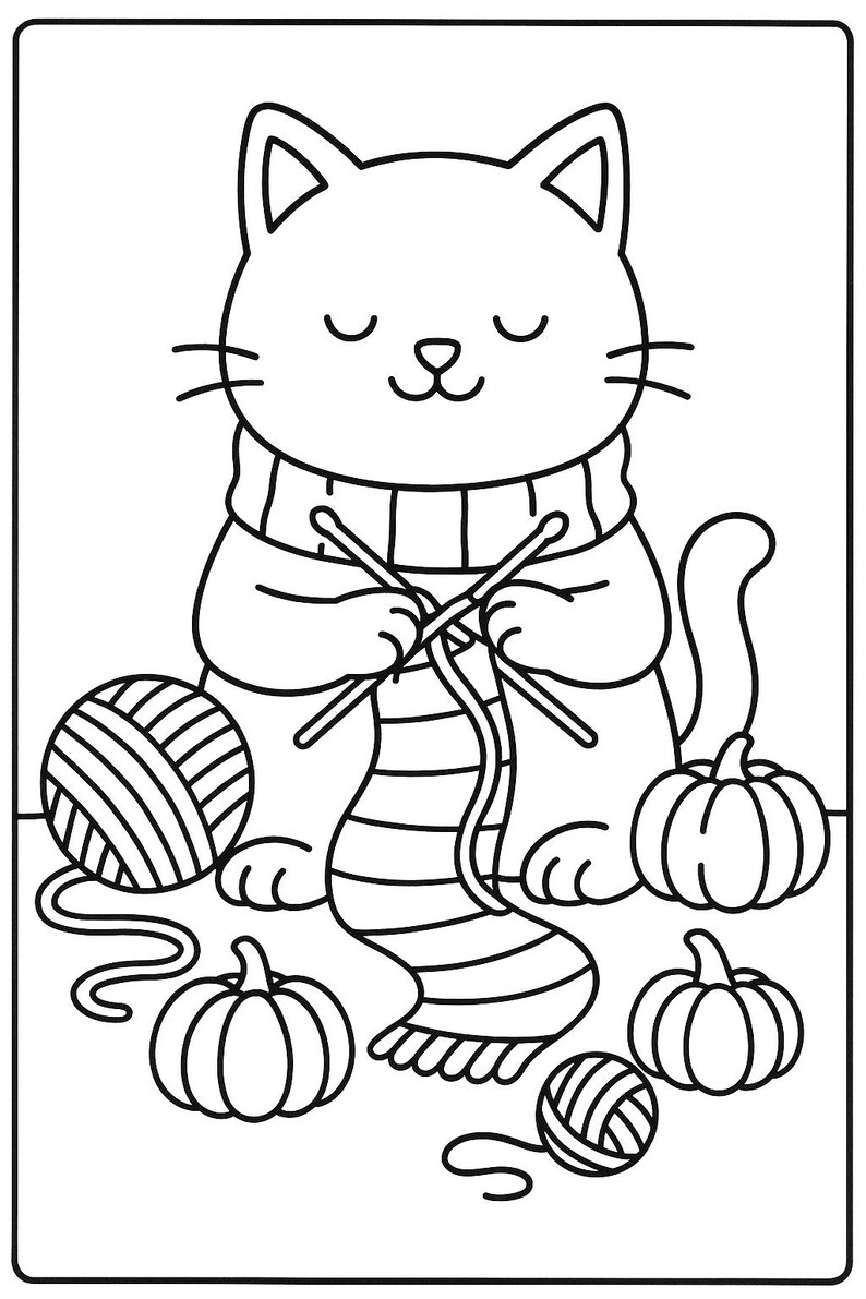 Cozy Calm Coloring Pack, 30 Kawaii Wellness Pages With Positive Quotes ...