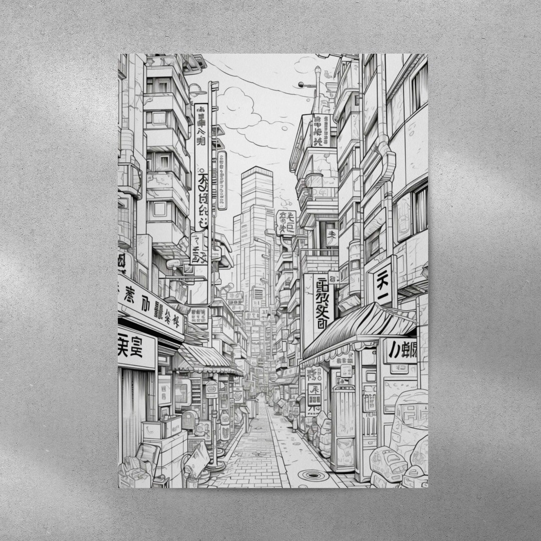 Tokyo Drawing Digital Poster Digital Download Poster Gift Digital ...